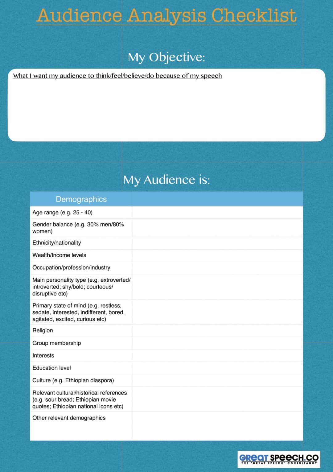 How to analyse your audience so you know exactly what to say to make ...